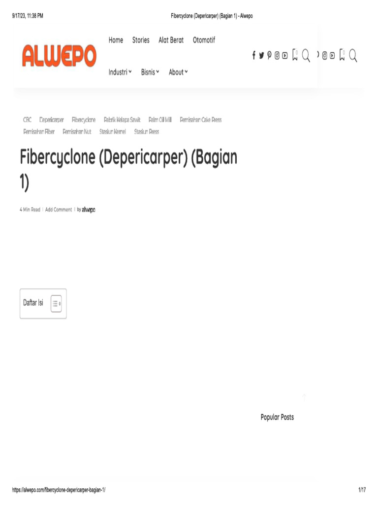 Fibercyclone (Depericarper) | PDF