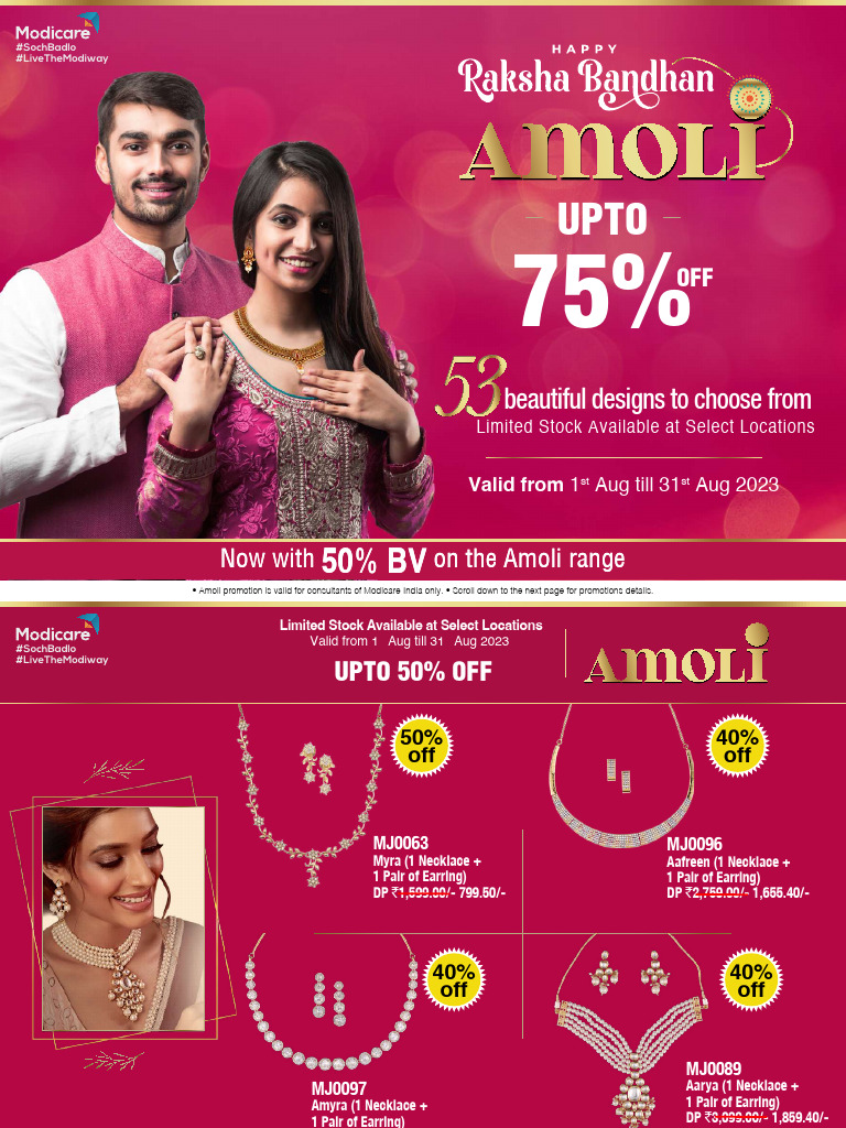 Amoli Jewelry Promotion August 2023 | PDF | Human Appearance | Fashion ...
