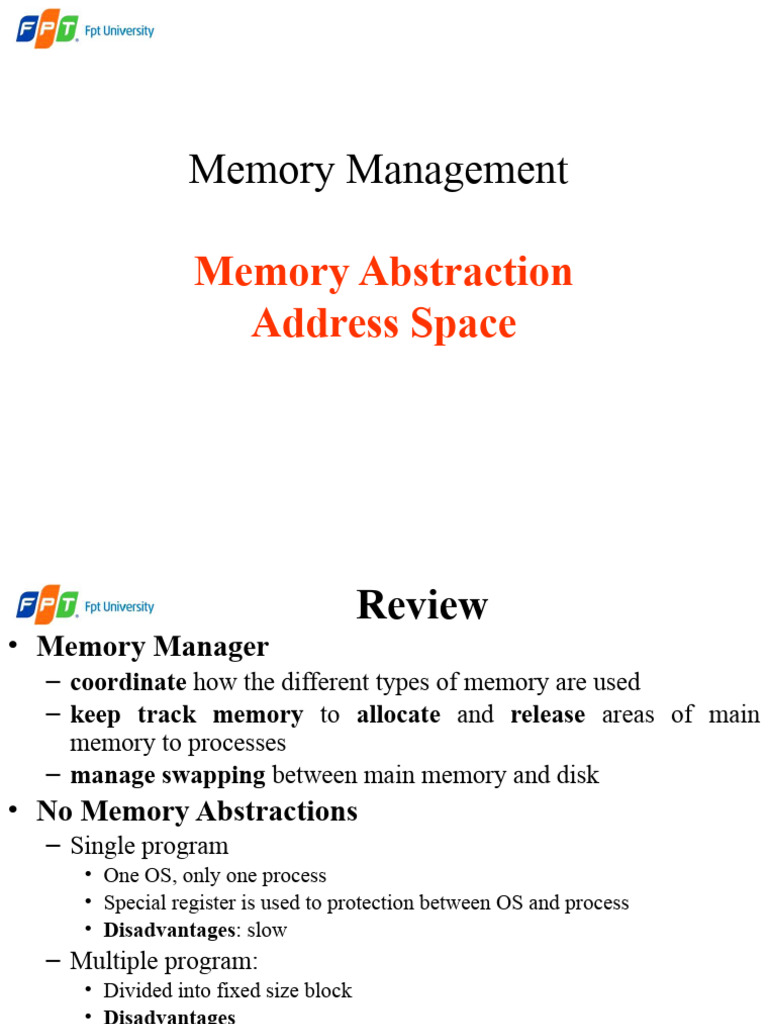 MemoryAbstraction | PDF | Process (Computing) | Computer Data Storage