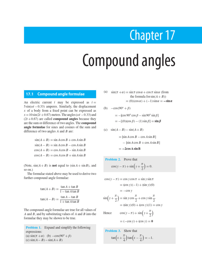 Compound Angles | PDF | Special Functions | Functions And Mappings