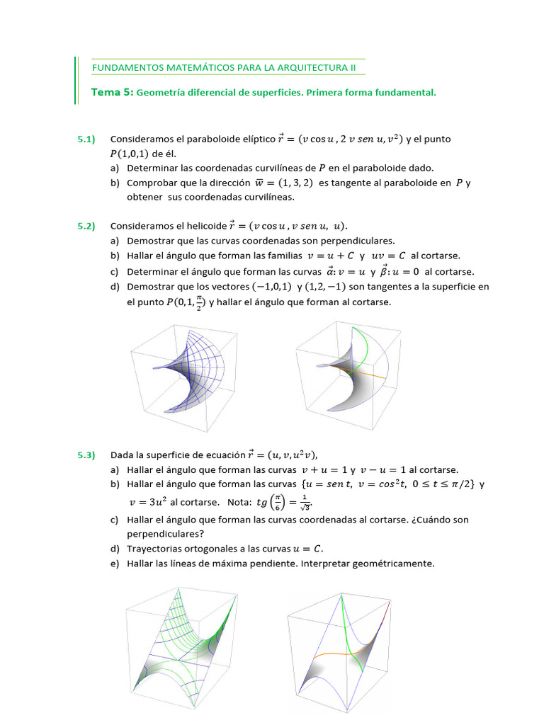4 Ejercicios | PDF | Pendiente | Geometría