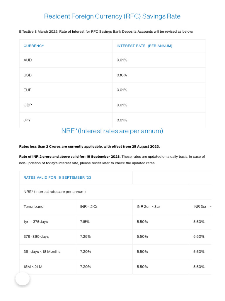 Interest Rates Standard Chartered India | PDF | Interest Rates ...
