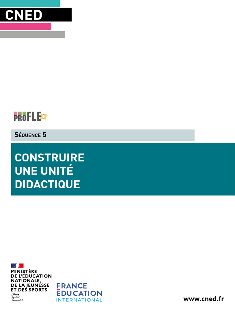 Construire une unité didactique FLE | PDF | Pédagogie | Sociolinguistique