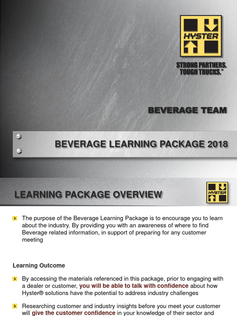 Beverage Learning Package | PDF | Drink | Truck