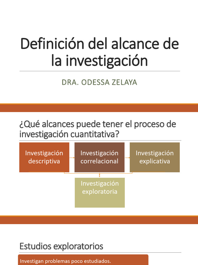 Alcances de La Investigación | PDF