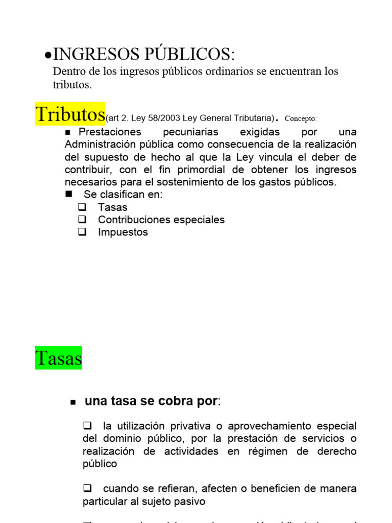 Tipos de Tributos en España | PDF | Impuestos | Economias