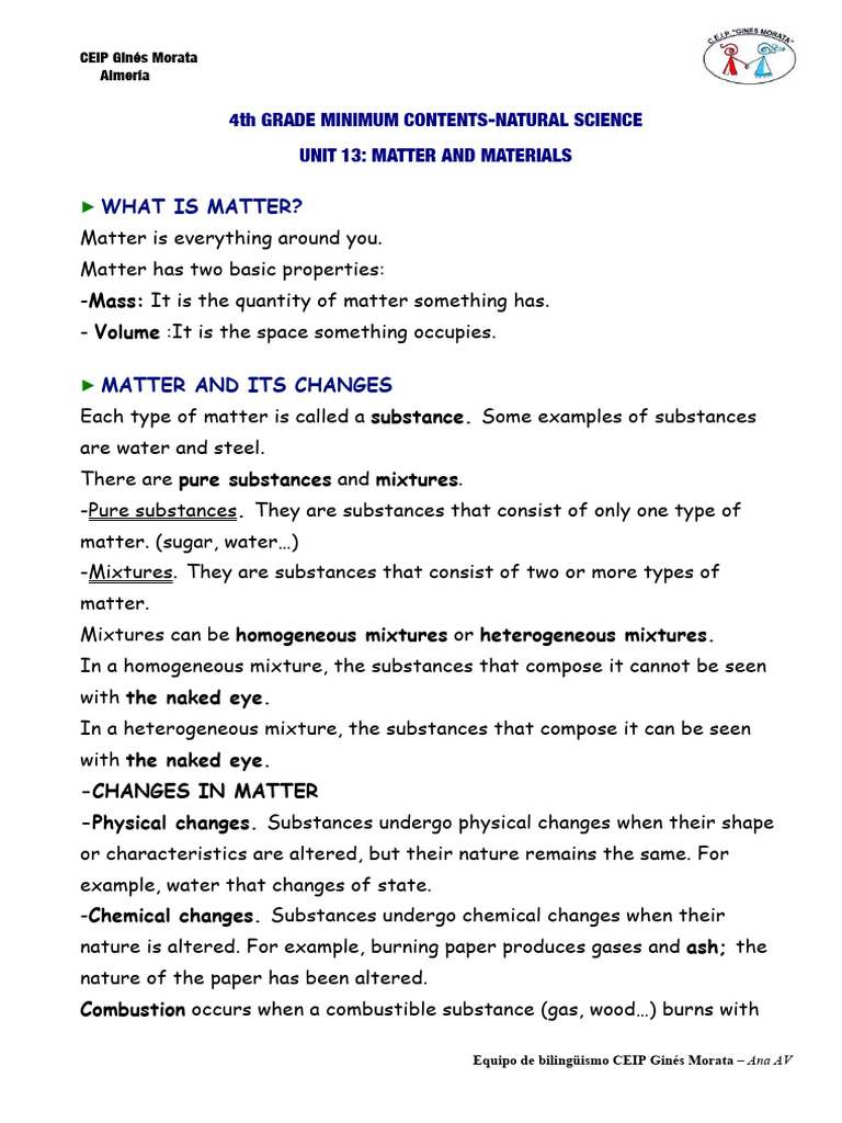 Understanding Matter and Materials | PDF | Mixture | Density