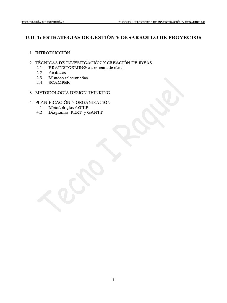 Bloque 1. Unidad 1 - APUNTES | PDF | Ingeniería | El pensamiento de diseño