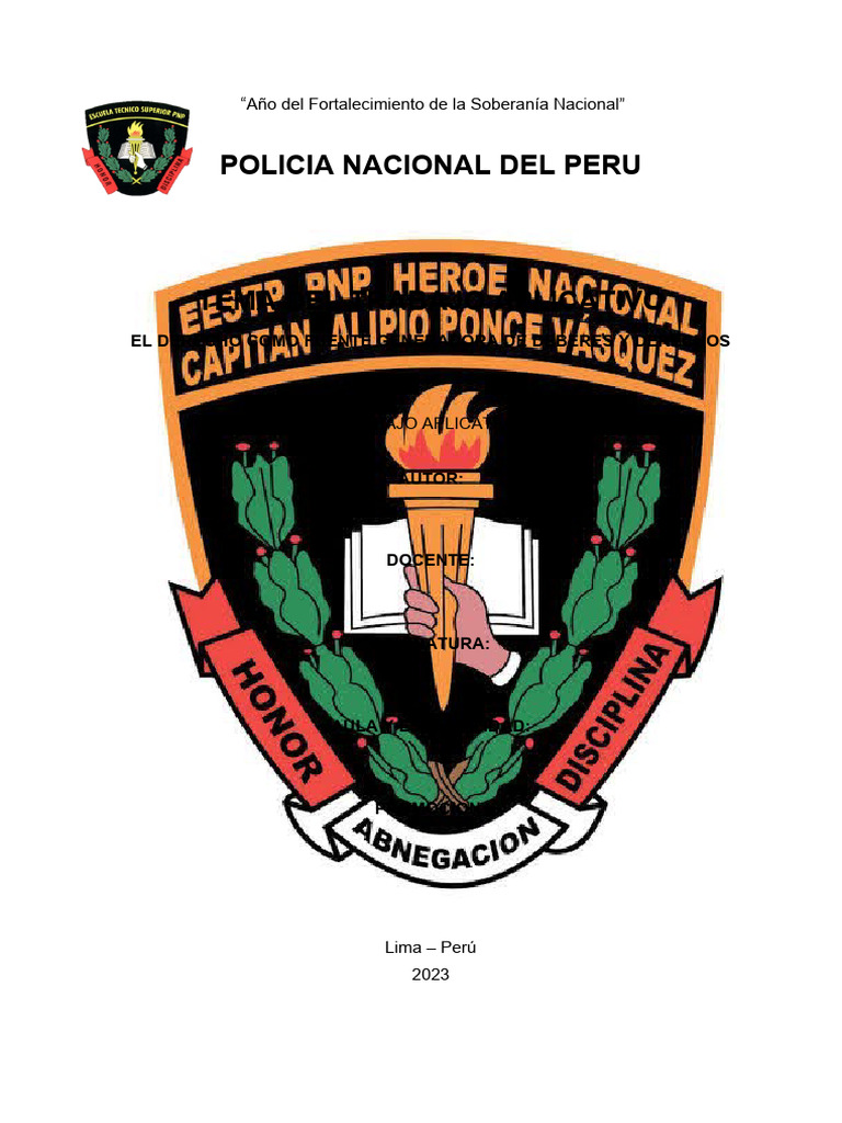 Introducción Del Derecho - Pnp. 2022. | PDF | Justicia | Crimen y violencia