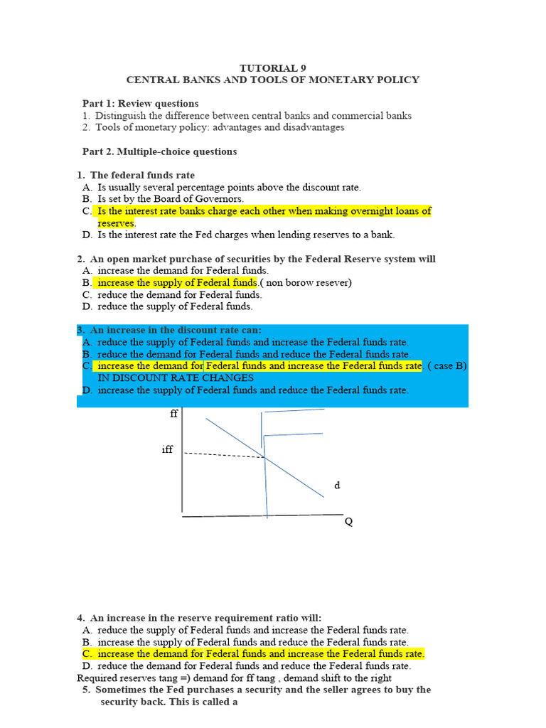 Tutorial 9 FMT | PDF | Federal Funds Rate | Federal Reserve
