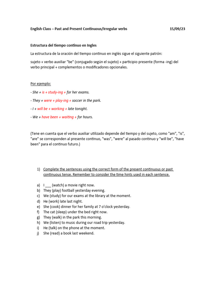 English Class 15.09 | PDF