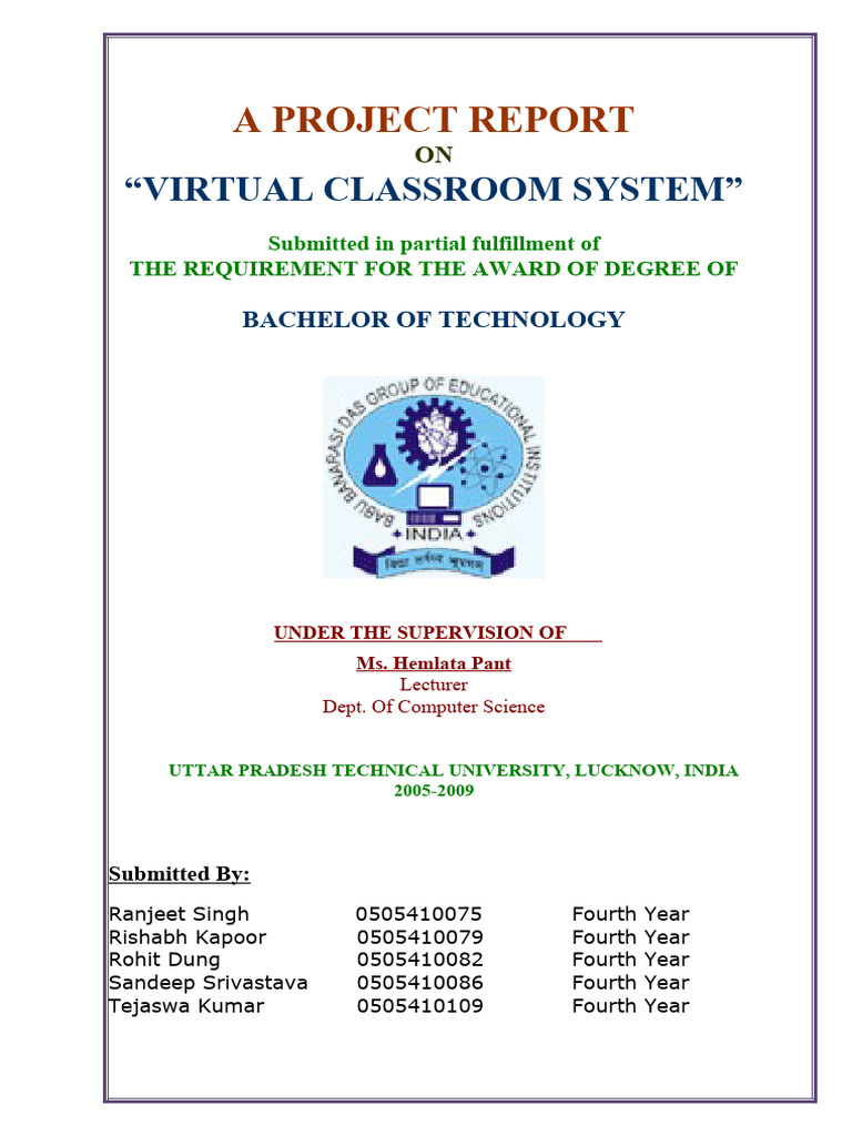 Virtual Class Room System | PDF | Transport Layer Security | Computer Network