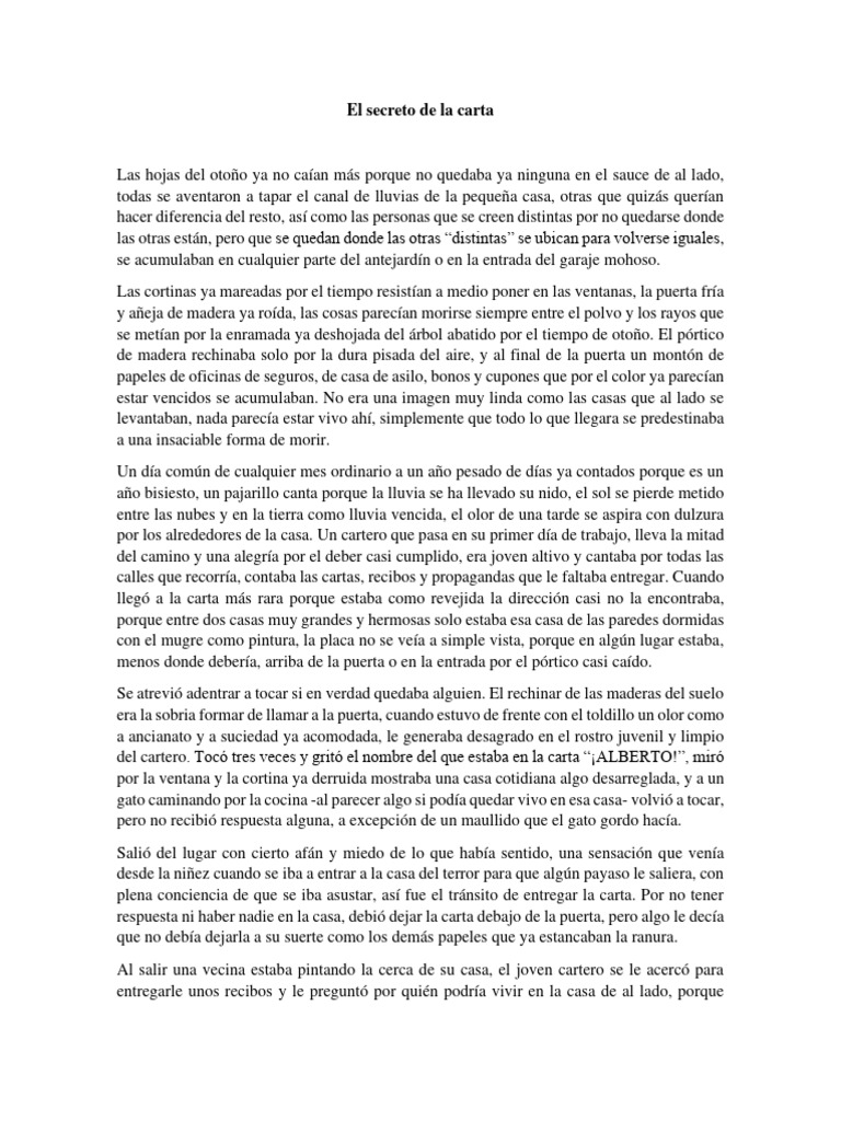 El Secreto de La Carta | PDF | café