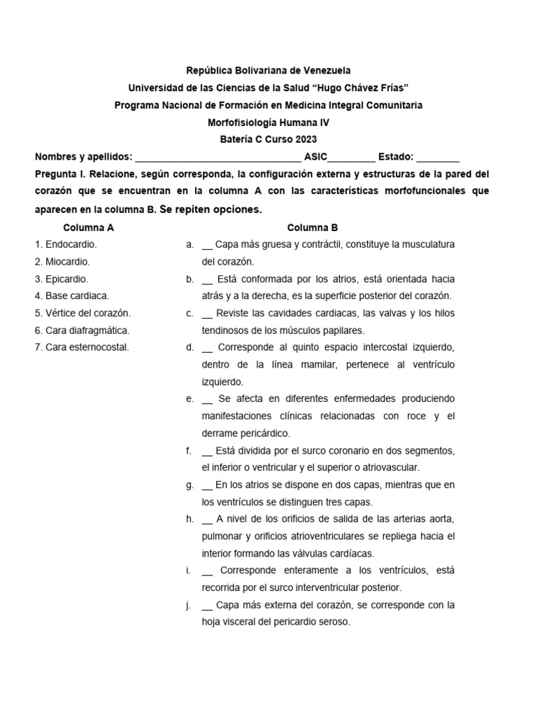 Examen Final Morfofisiología Humana IV | PDF | Riñón | Corazón