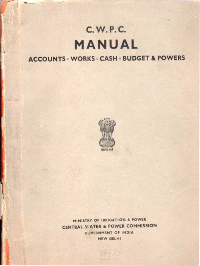 C.W.P.C. Manual for Accounts & Budget | PDF | Economies | Money