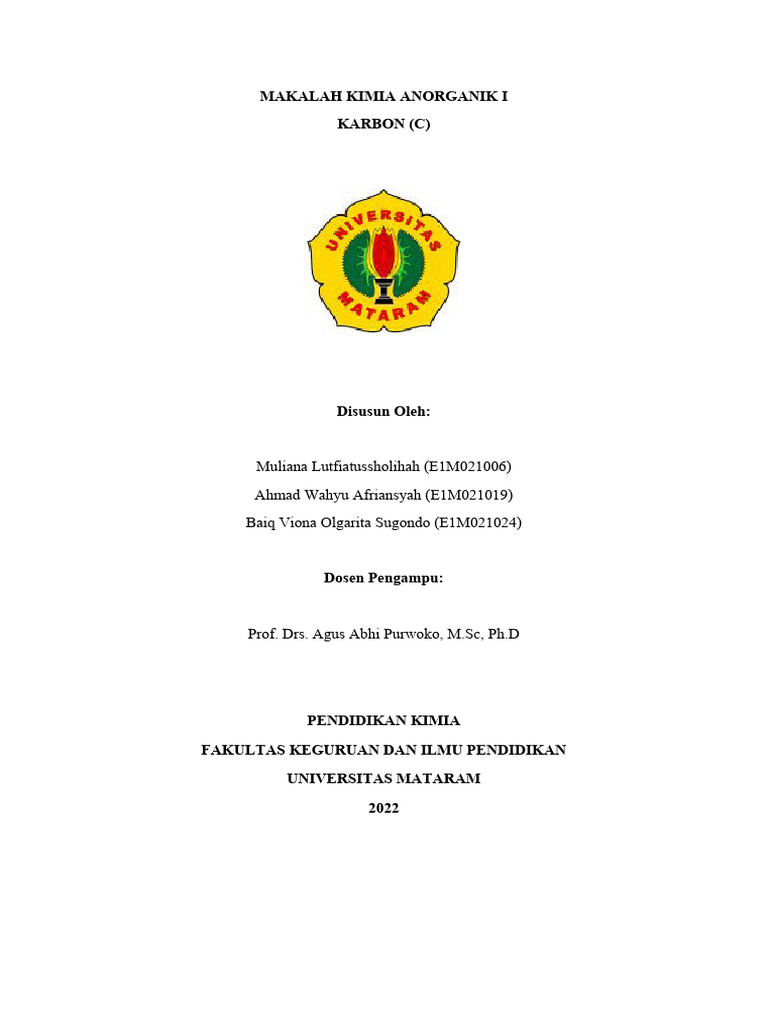 Makalah Kimia Anorganik I | PDF