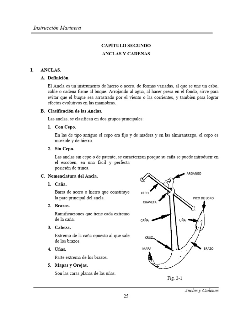 Tipos y Partes de Anclas Marinas | PDF | Tornillo | Buques