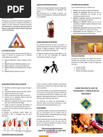 Triptico Uso y Manejo de Extintores | PDF | Incendios | Oxígeno