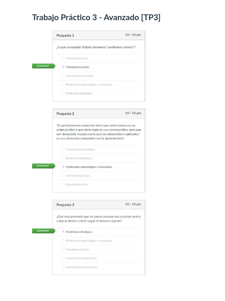 Trabajo Práctico 3 - Avanzado [TP3] Introudcción al derecho | PDF