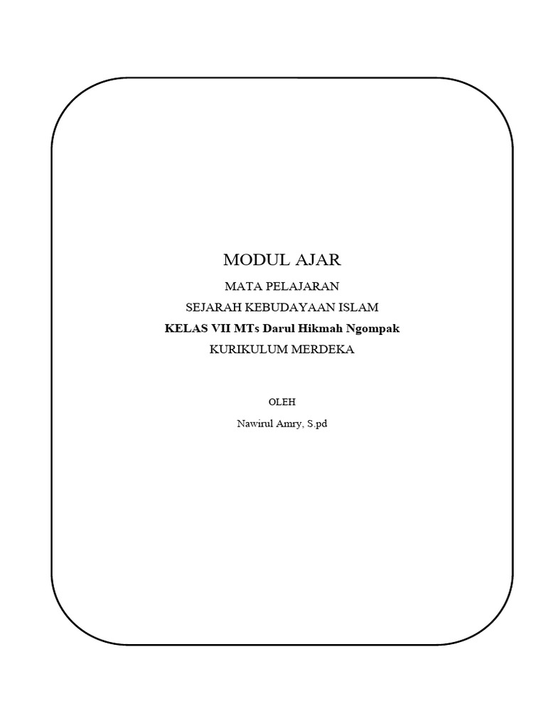 Modul Ajar Ski KLS 7 | PDF