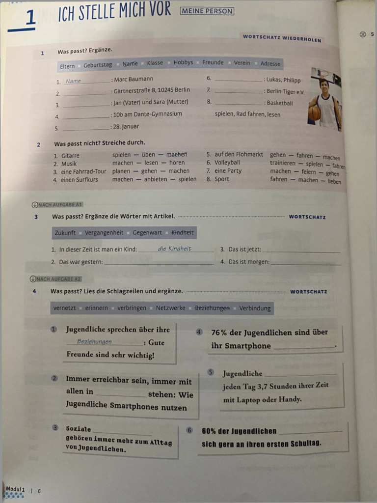 Mit Uns b1 Lektion 1 AB | PDF