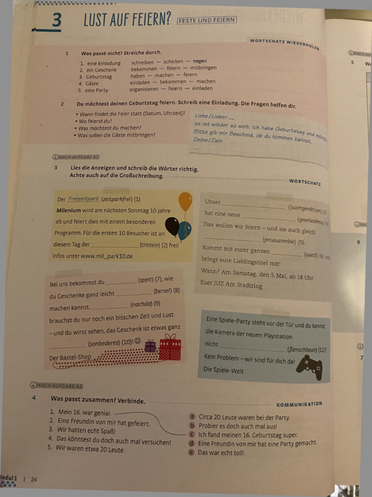 Mit Uns B1 Lektion 3 AB | PDF