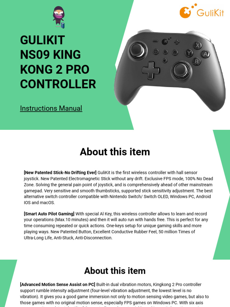 GuliKit NS09 KingKong 2 Pro Controller | PDF