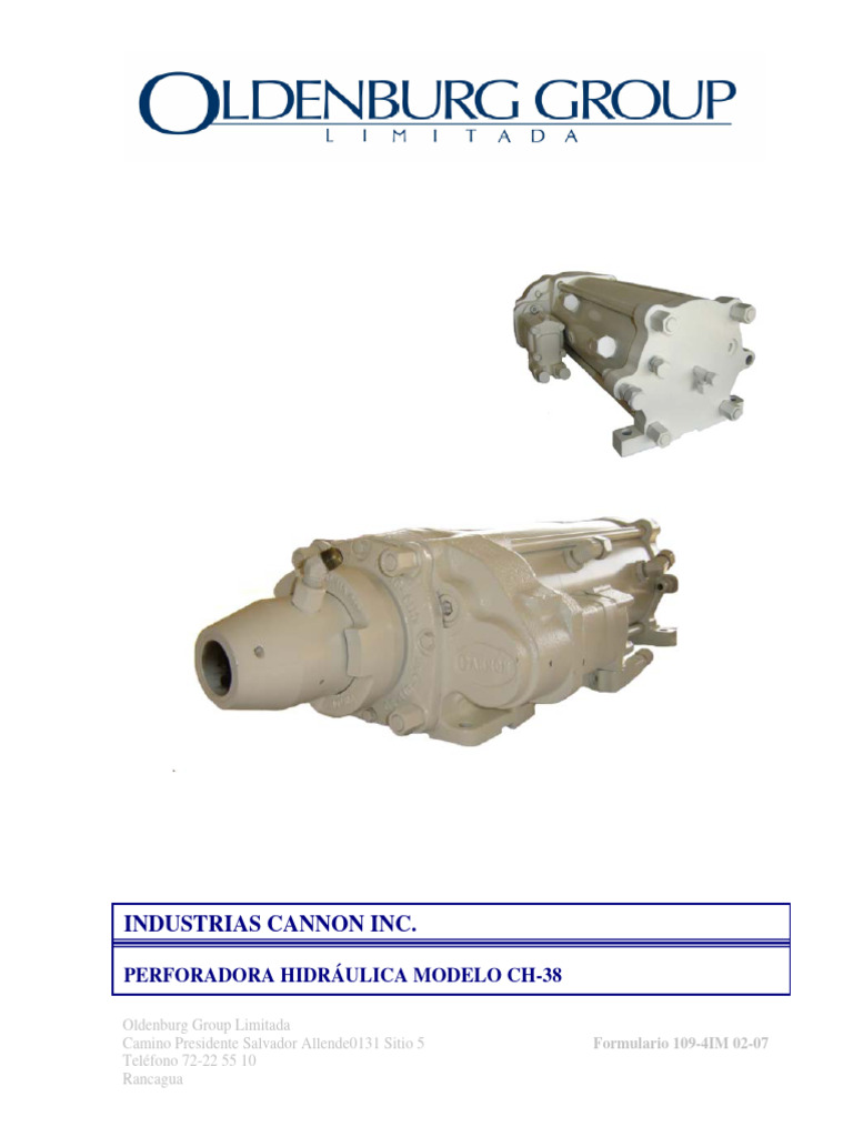 Manual de La Perforadora CH38 | PDF | Herramientas | Ciencias fisicas