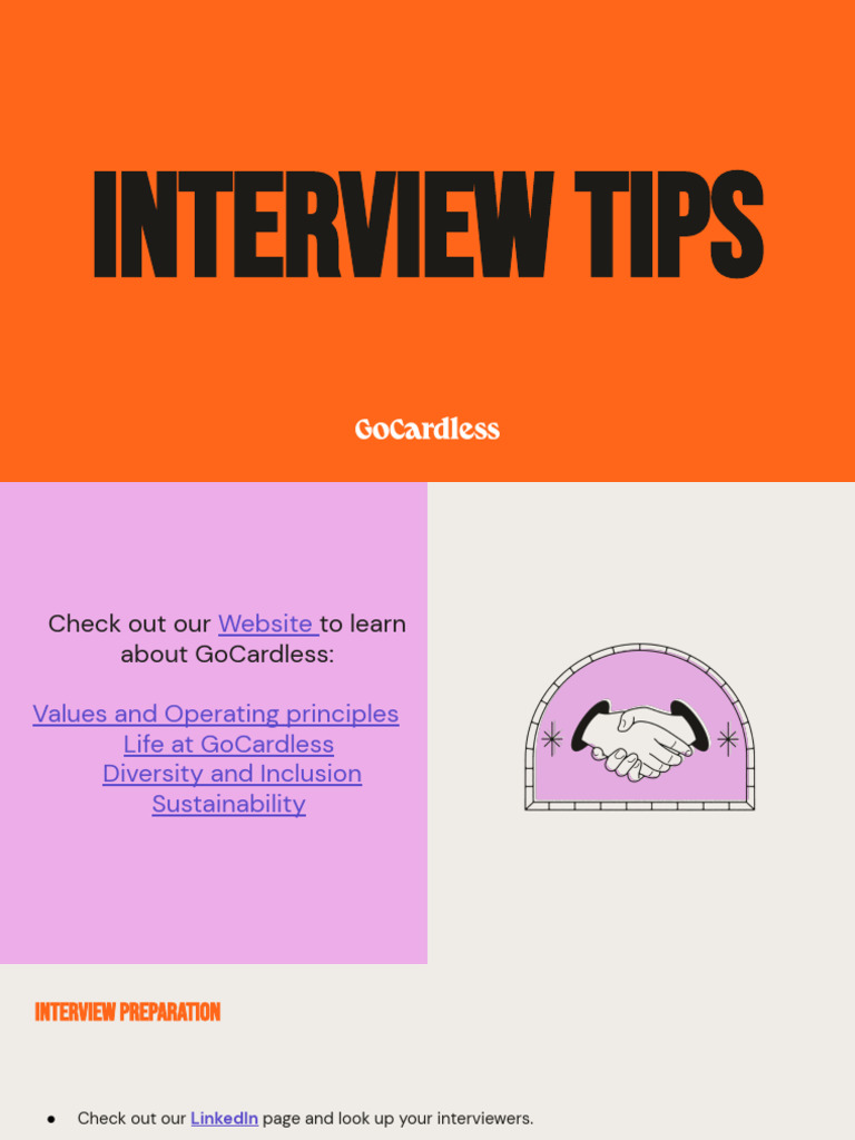 GoCardless Candidate Interview Tips | PDF | Human Communication