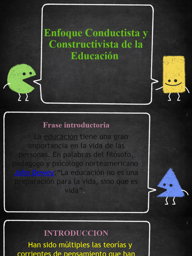 Enfoque Conductista y Constructivista.. | PDF | Constructivismo ...