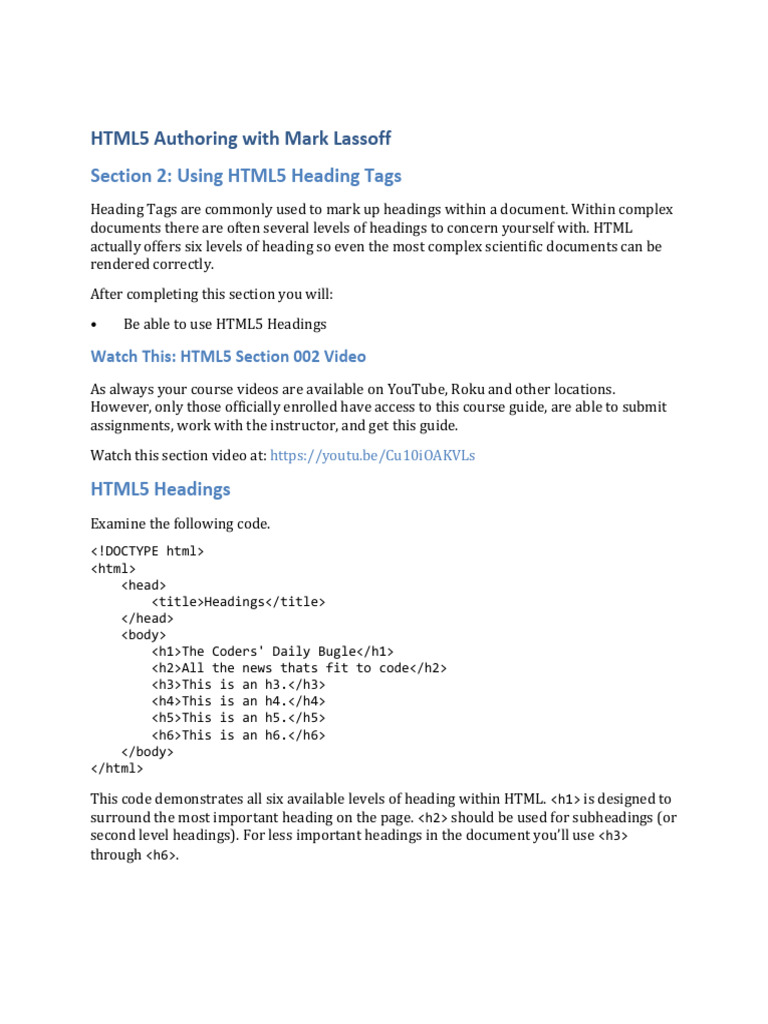 Html5 Authoring 2 Pdf Html Internet