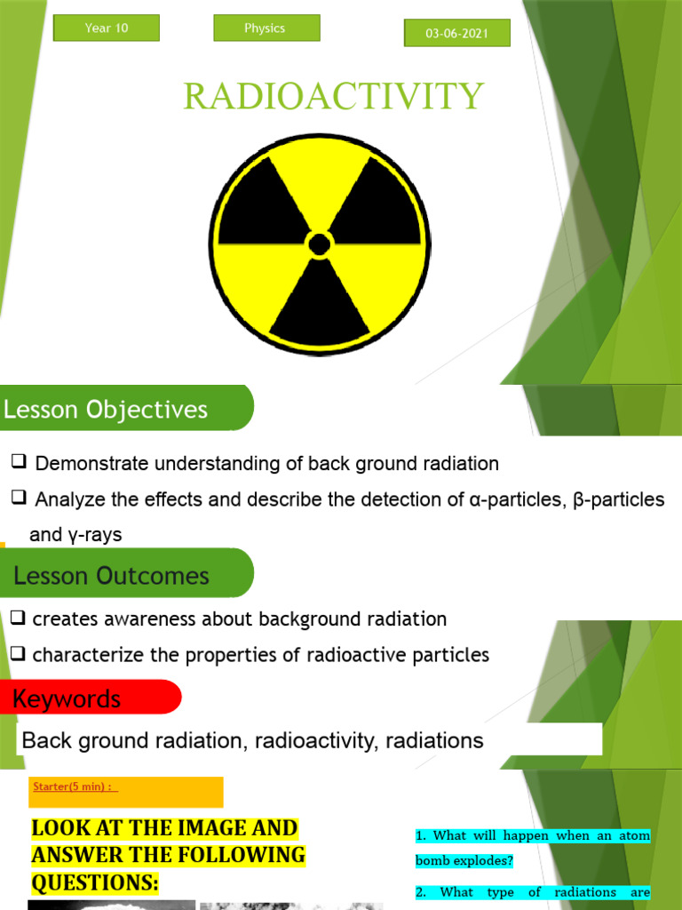 Understanding Radioactivity and Radiation | PDF | Radioactive Decay ...