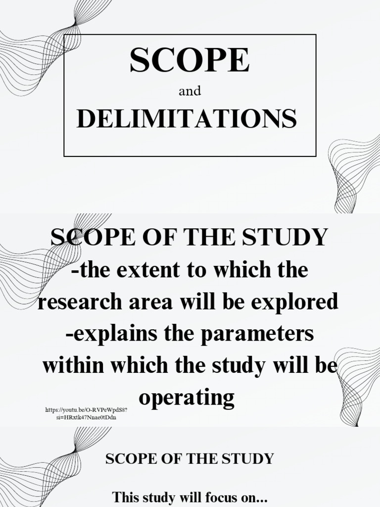 Scope and Delimitations | PDF | Methodology | Cognition