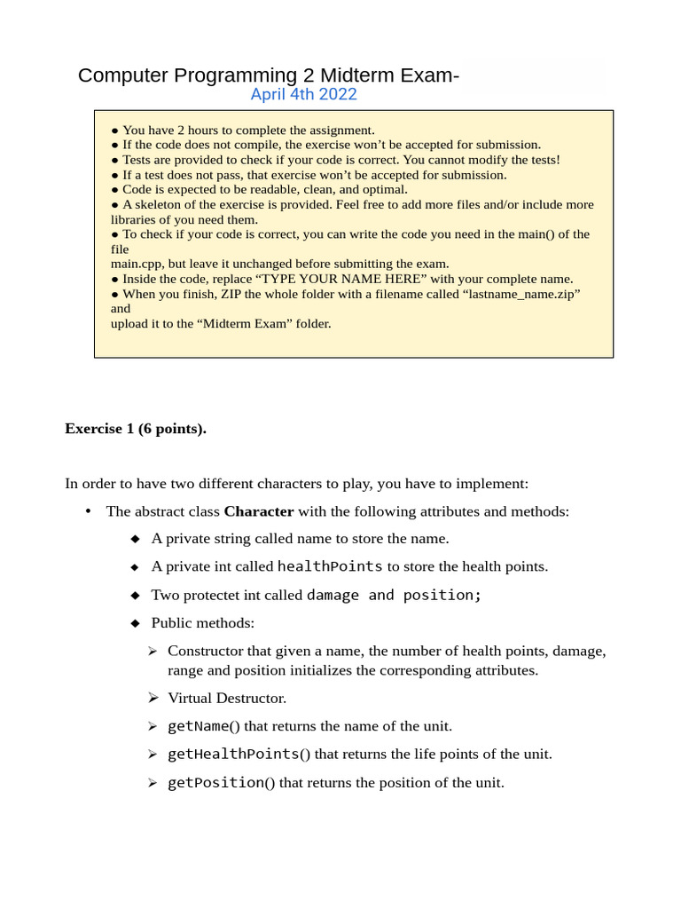 Midtermexam | PDF | Computer File | Inheritance (Object Oriented Programming)