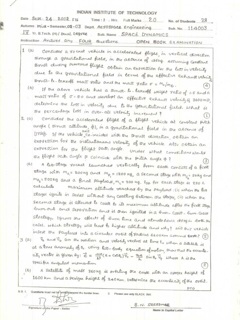 Space Dynamics | PDF