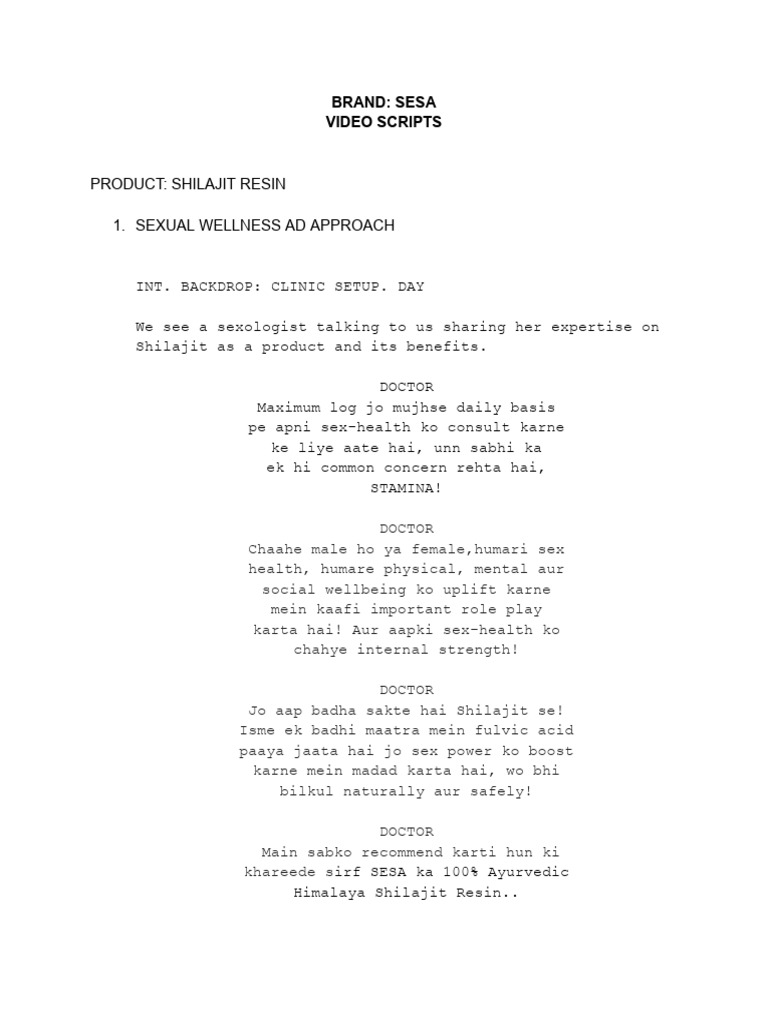 SESA Video Scripts Updated | PDF | Asian Traditional Medicine