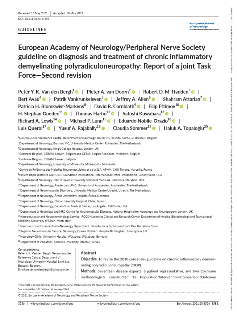 Euro J of Neurology - 2021 - Van Den Bergh - European Academy of ...