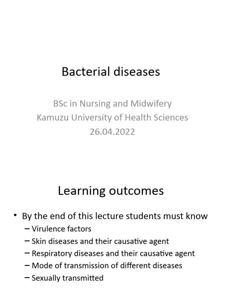 Bacterial Diseases Overview for Nursing Students | PDF | Anthrax ...