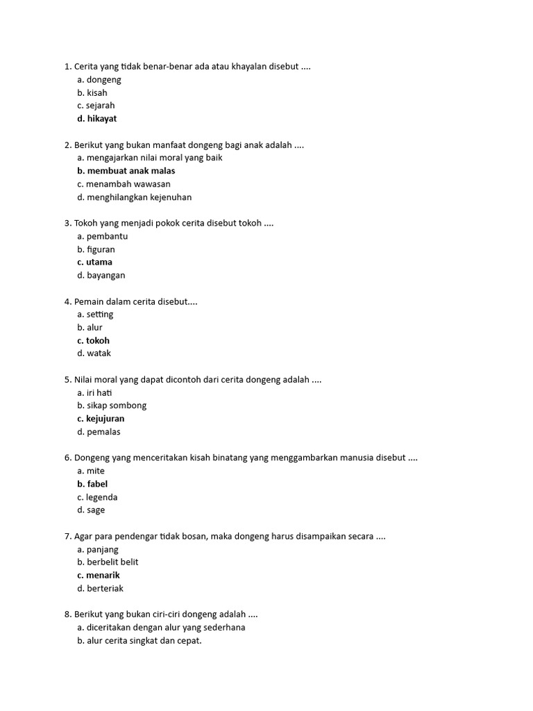 Soal PTS Indo Kelas 3 | PDF