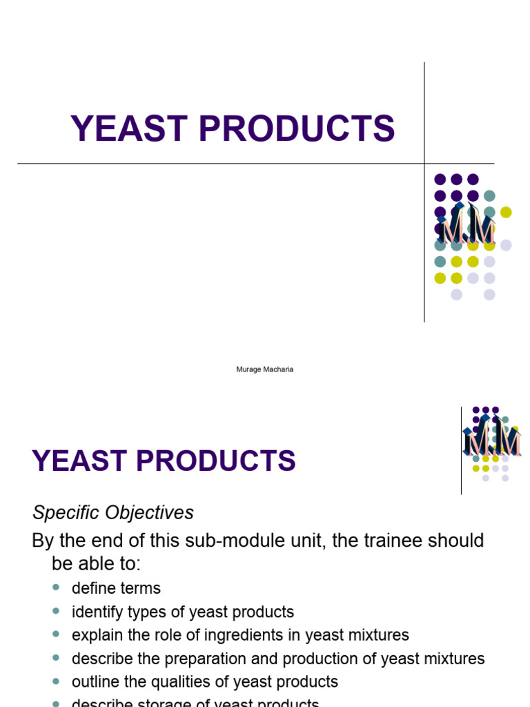 Yeast Products Pdf Breads Yeast