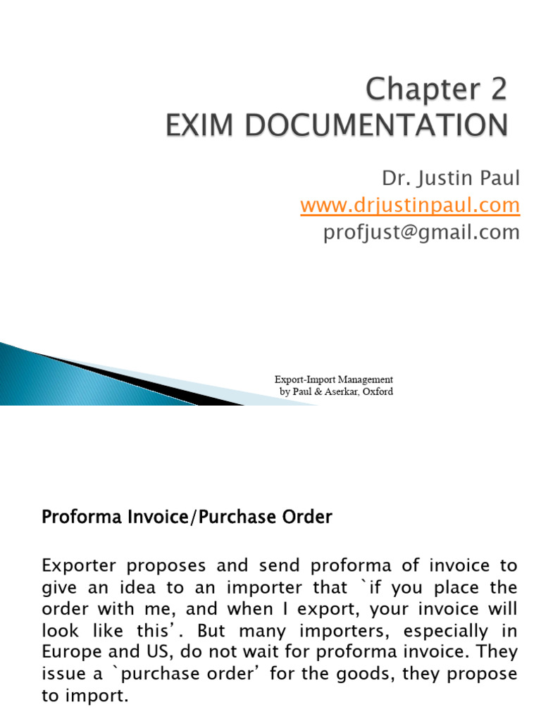 Module 2 Export Import Documentation | PDF | Bill Of Lading | Cargo