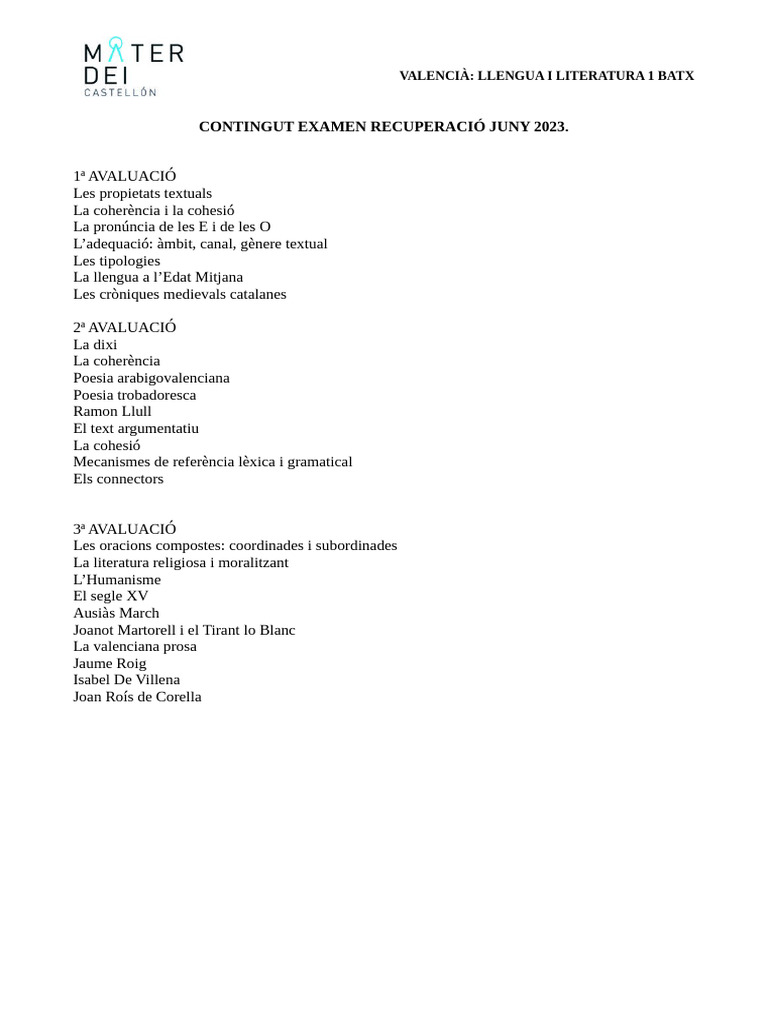 Contingut Examen Recuperació Juny 23 | PDF
