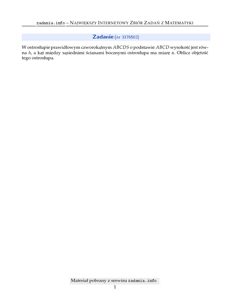 Zadanie: Ajwi Ekszy Nternetowy Biór Ada NZ Atematyki | PDF