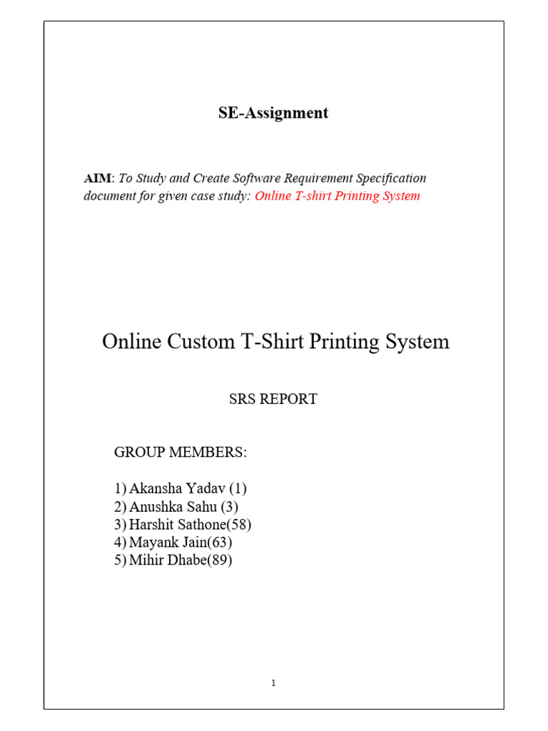 SRS Groupno1 (1,3,58,63,89) | PDF | User (Computing) | Specification (Technical Standard)