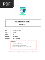 GP Maths Grade 11 ATP 2025 | PDF