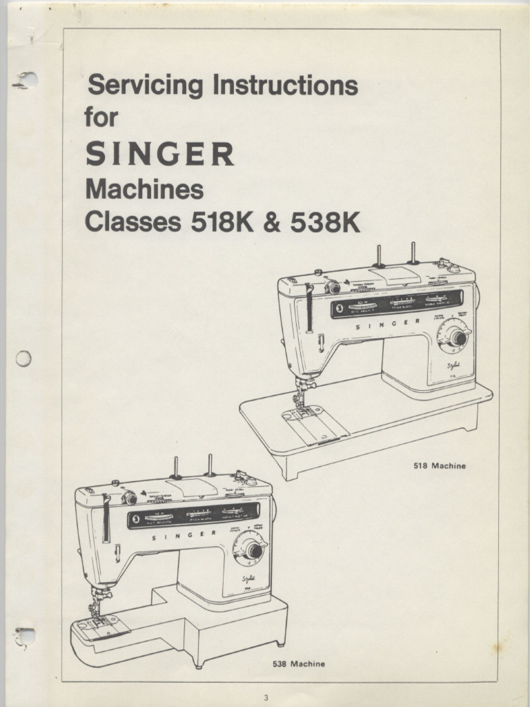 Singer 518 538 | PDF