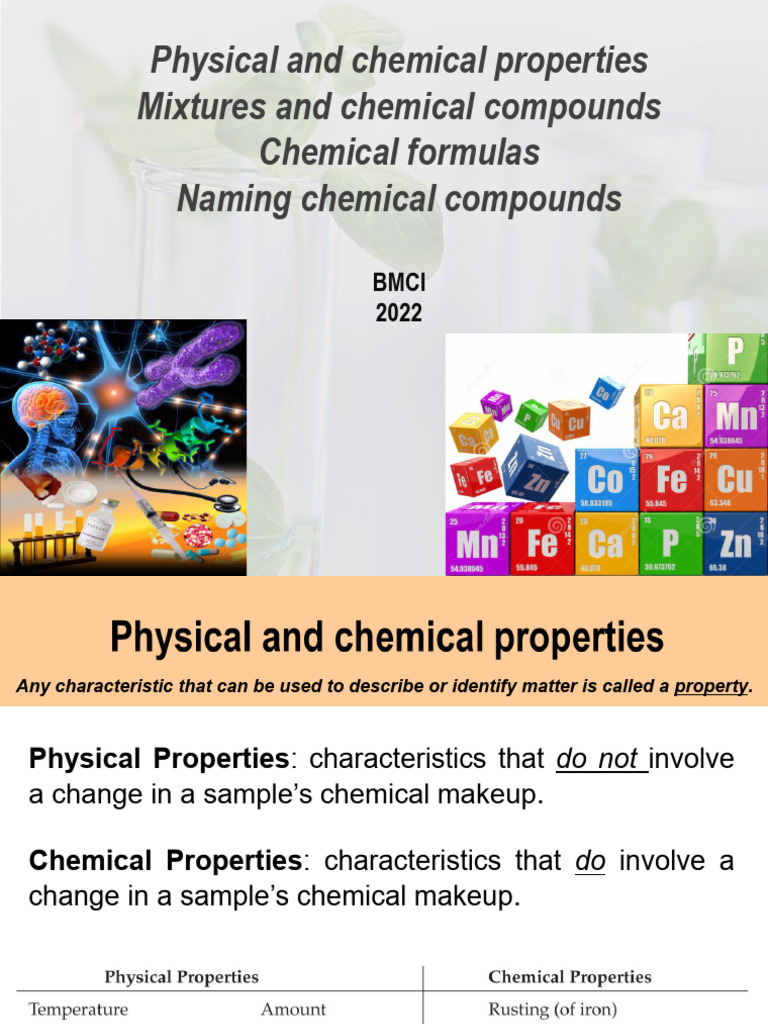 Bmc Unidebhupublicdocuments202209132bmci Lecture Week2 Compounds Mixtures Pdf Pdf 