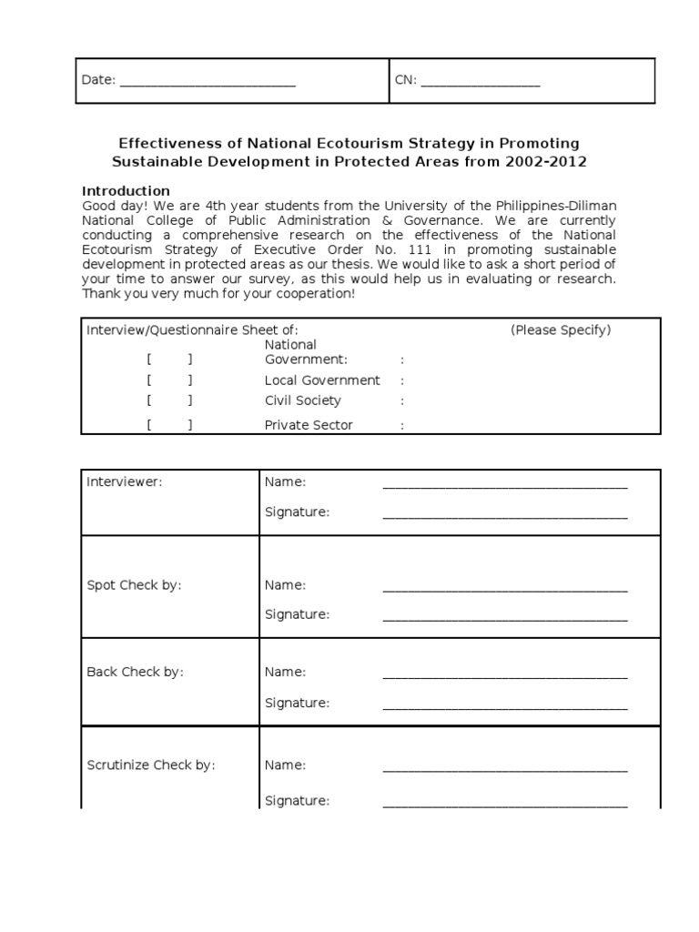 National Ecotourism Strategy Impact Analysis | PDF | Social Science
