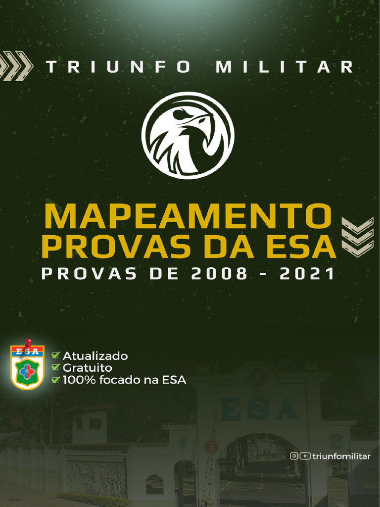 Mapeamento Provas Da Esa - 2008-2021 | PDF | Brasil | Triângulo