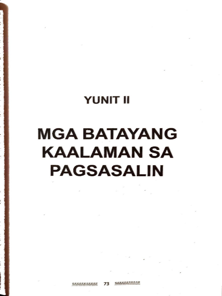 Inobasyon Sa Wikang Filipino (UNIT II) | PDF